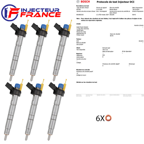 6x Injecteur Bosch 0445116024 BMW 120d 320d 330d 2.0 / 3.0d ...